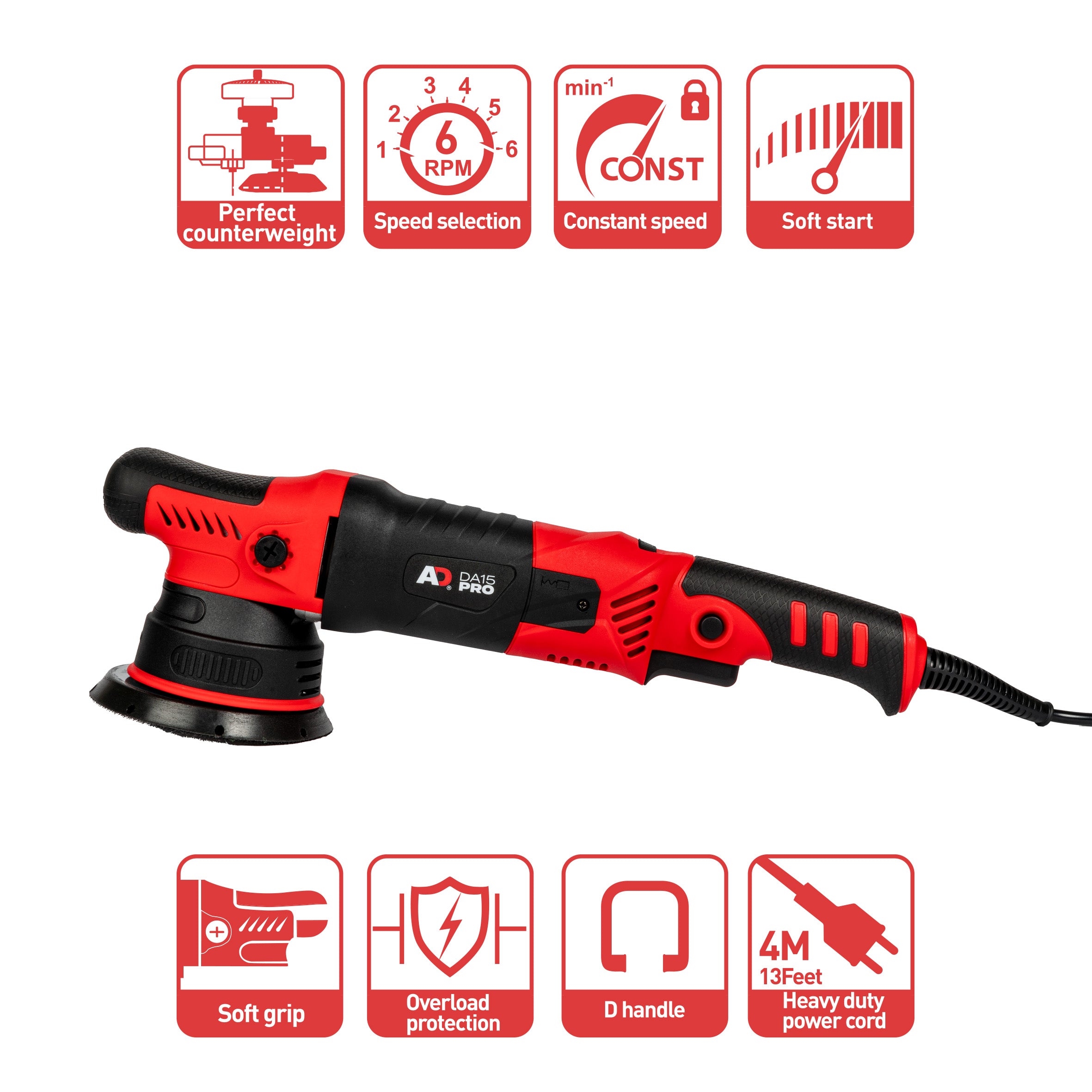 DA15 PRO Dual Action Machine Polisher – Autobrite Direct LTD